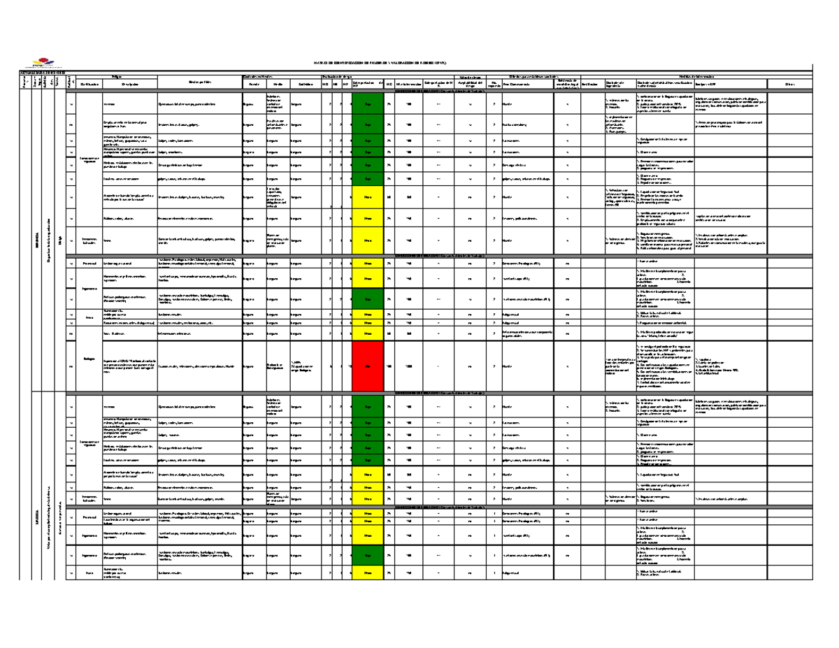MATRIZ-IPVR-2021: Identificación y Valoración de Riesgos Laborales - Studocu