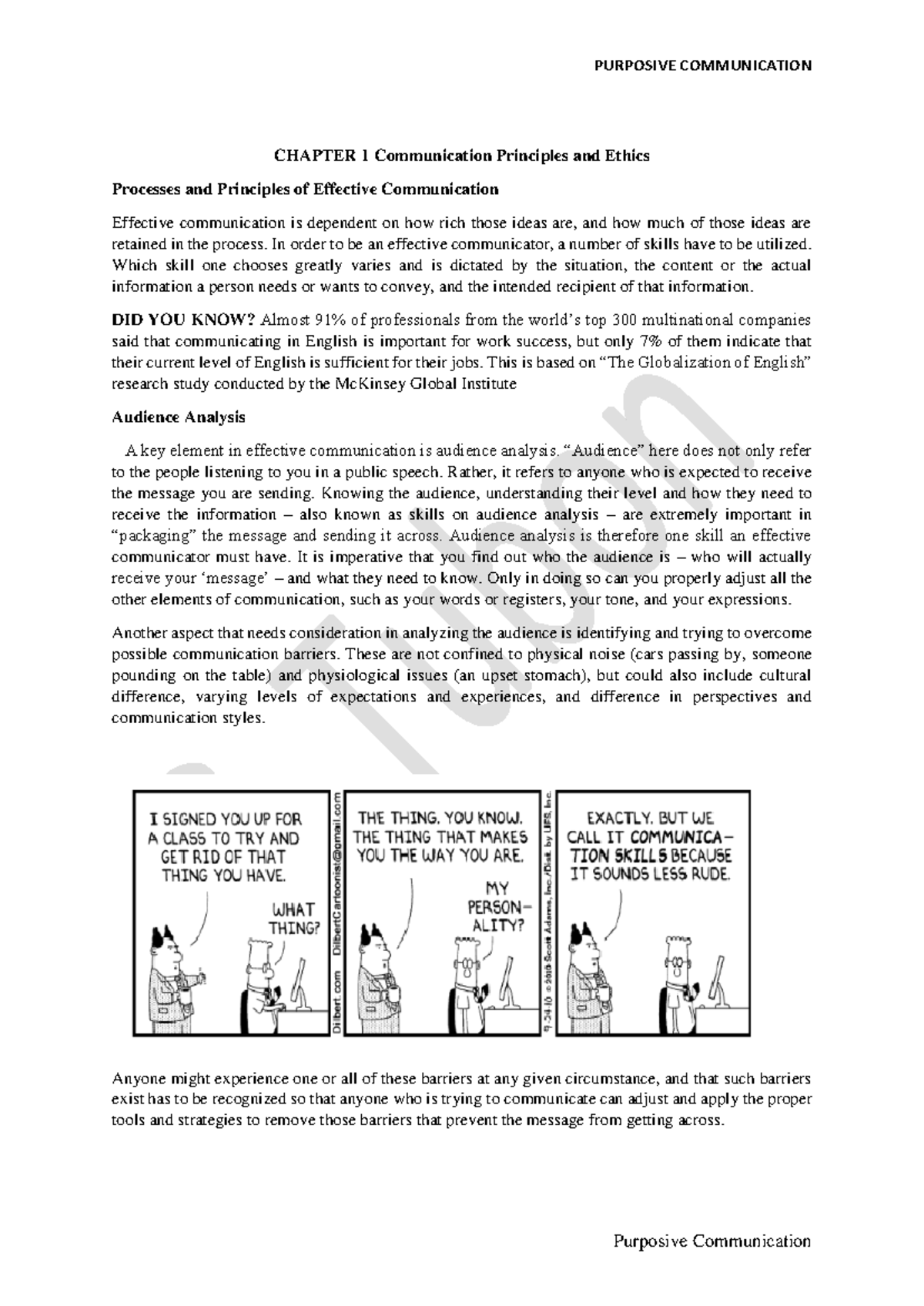Continuation of CH 1: Comm Principles & Ethics in Purposive Comm - Studocu
