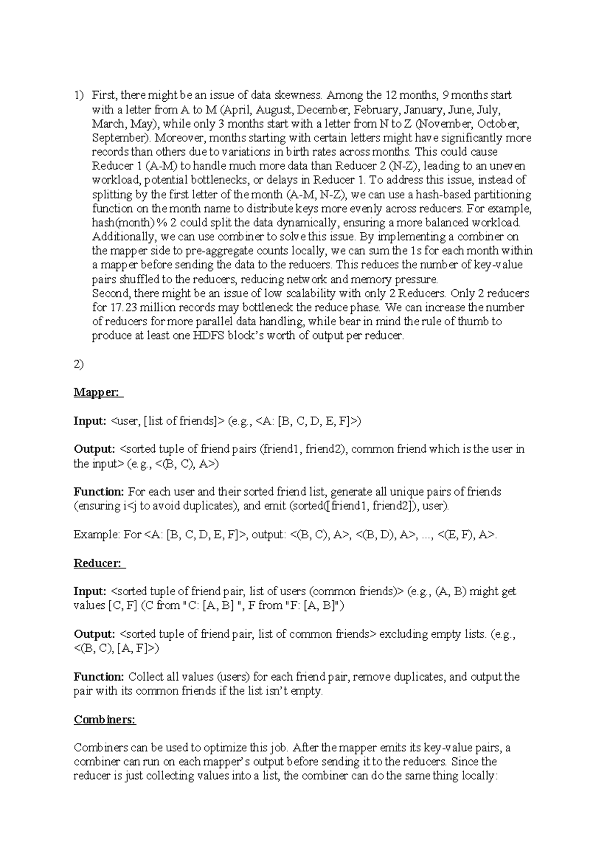 Course Code: Asm1 - Data Processing Issues and Optimizations in ...