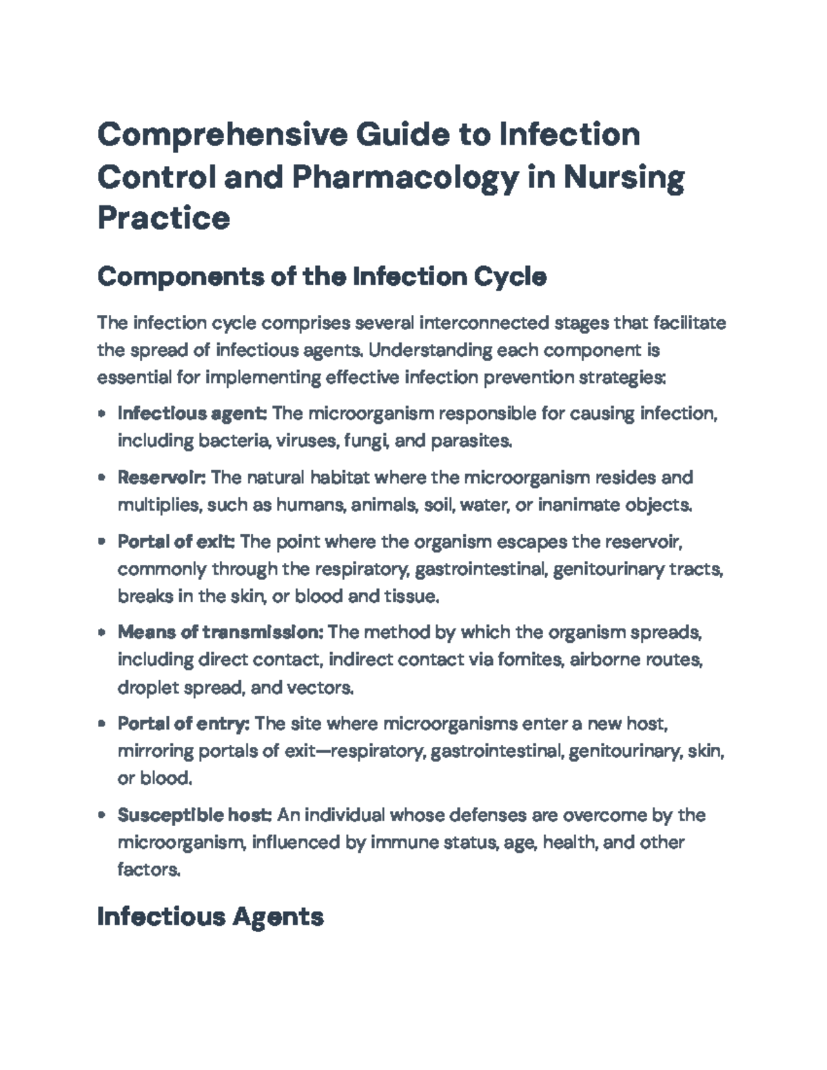 NUR 301: Comprehensive Guide to Infection Control & Pharmacology in ...
