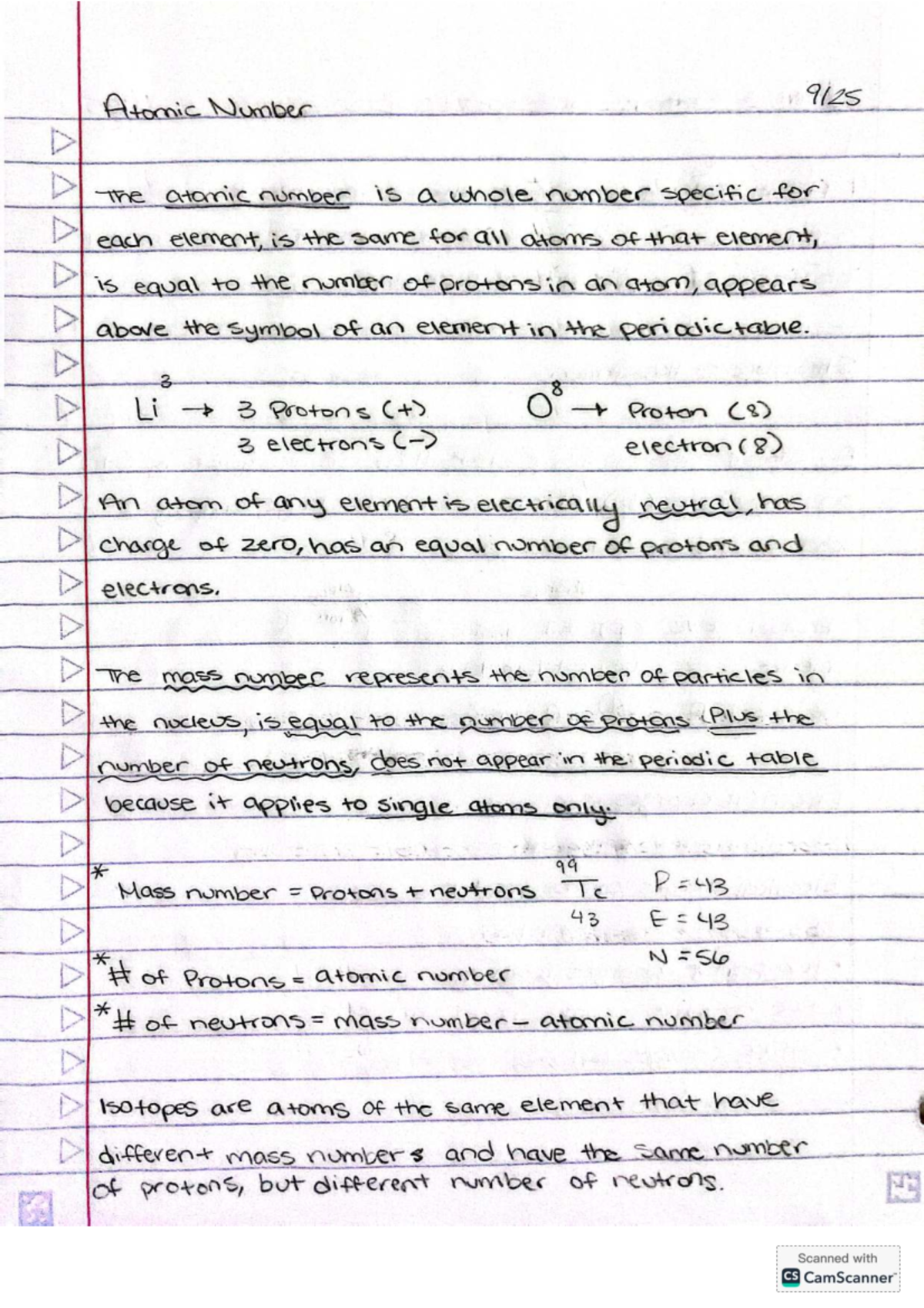 Chemistry Exam 3 Notes: Atomic Number & Mass Number Concepts - Studocu