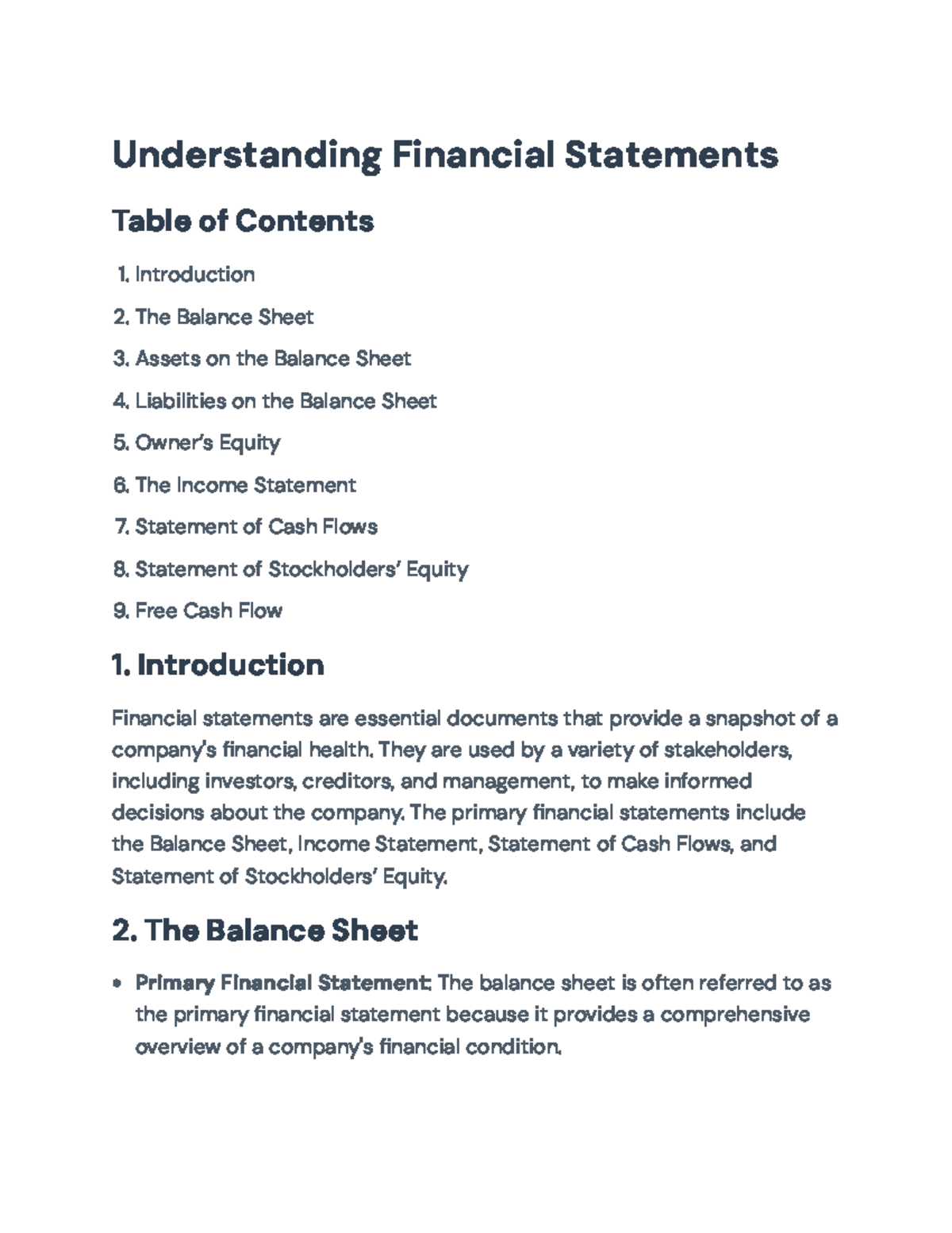 Understanding Financial Statements: Key Components and Analysis ...