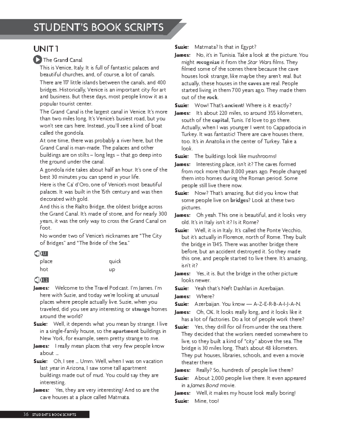 Prism Listening & Speaking 1: Video & Audio Scripts Overview - Studocu