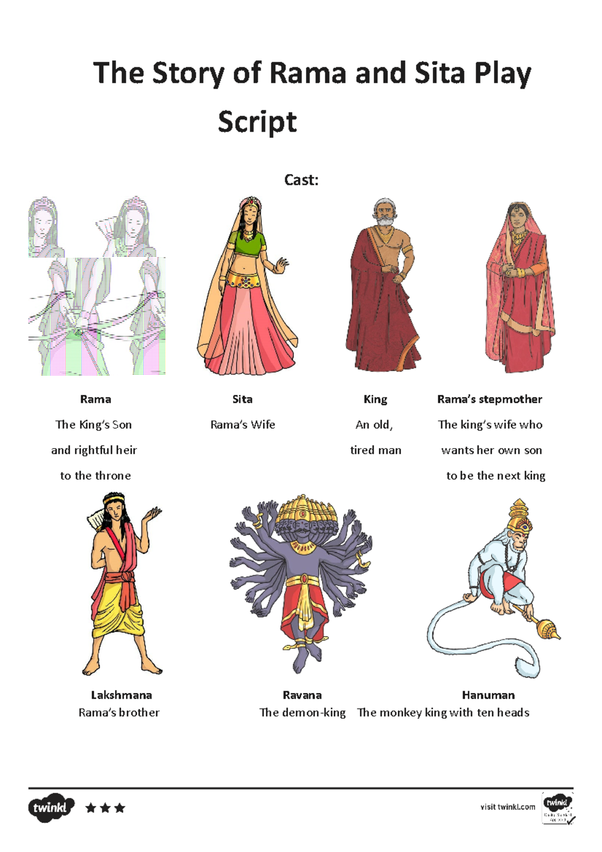 Rama and Sita Playscript 1 - The Story of Rama and Sita Play Script ...