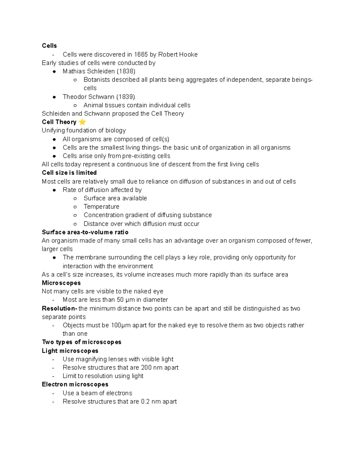 Eukaryotic Cell Structure and Function: Key Notes (BIO 101) - Studocu