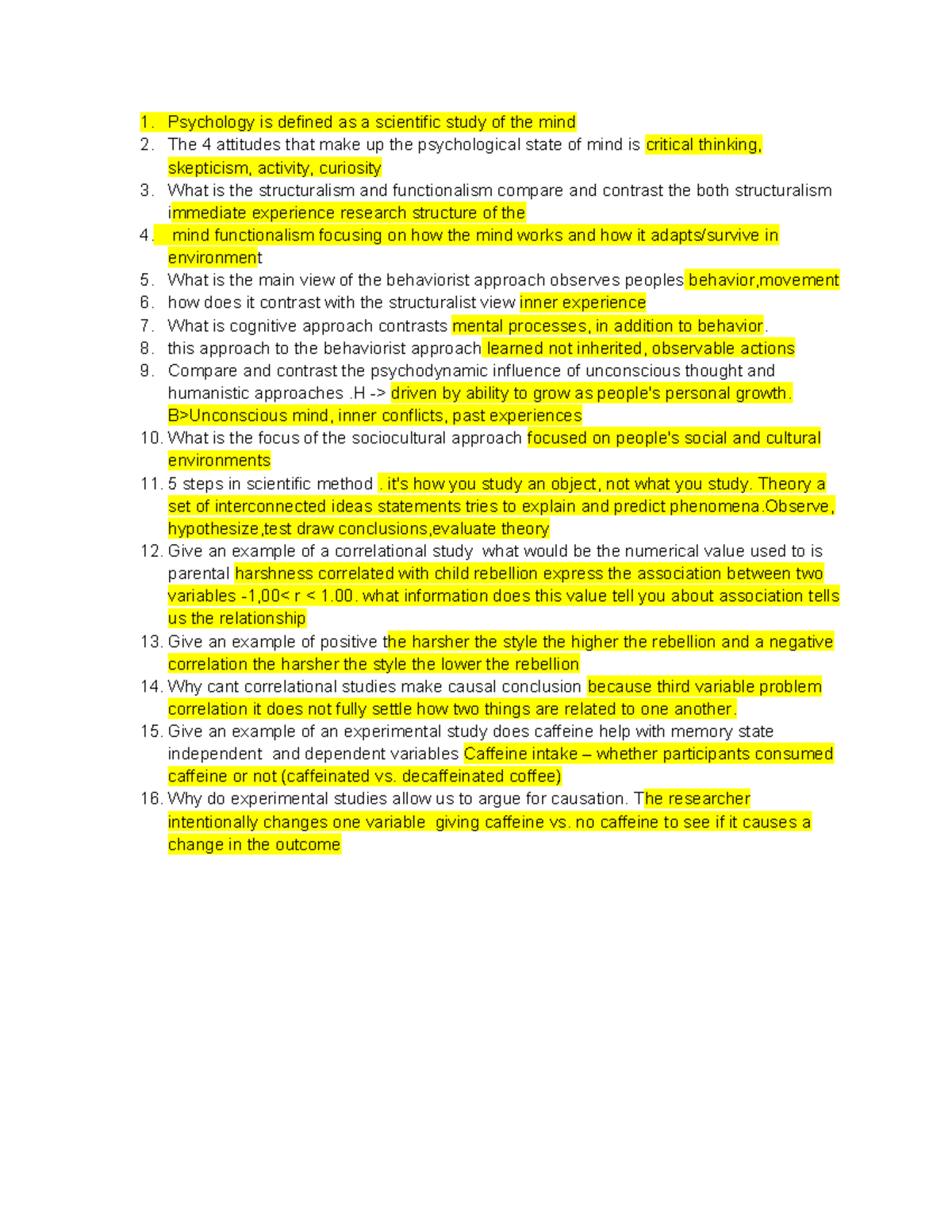 Introduction to Psychology (PSY101): Key Concepts & Research Methods - Studocu