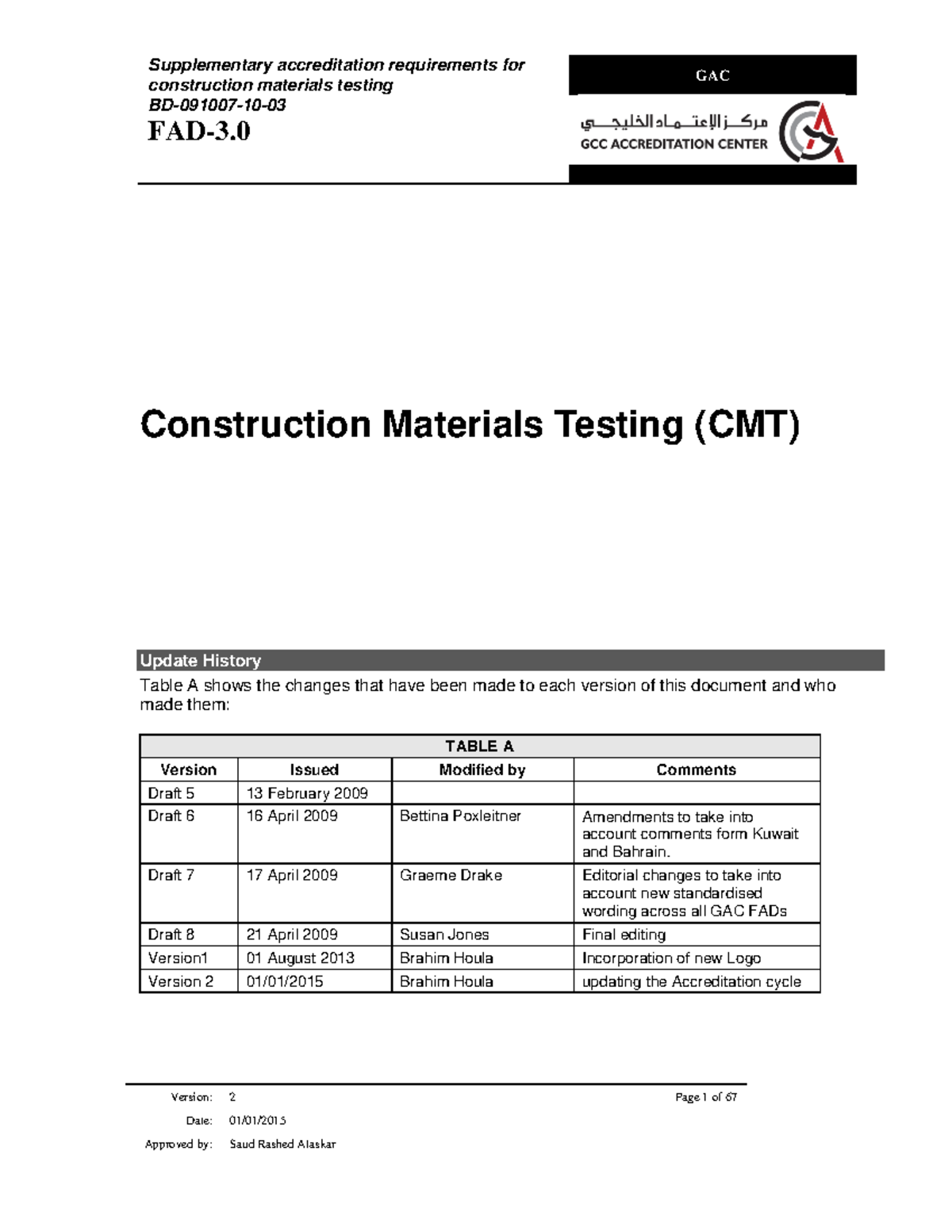 CMT - Manuals - construction materials testing GAC BD-091007-10- FAD-3 ...
