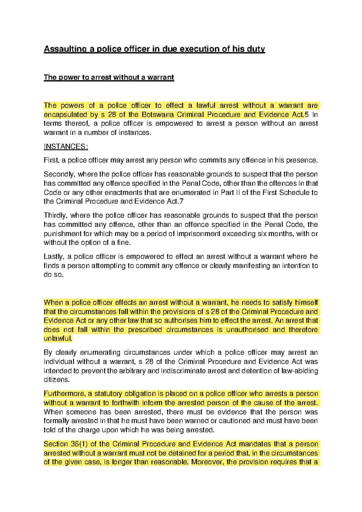 LAW235 - an assignment - UNIVERSITY OF BOTSWANA DEPARTMENT OF LAW ...