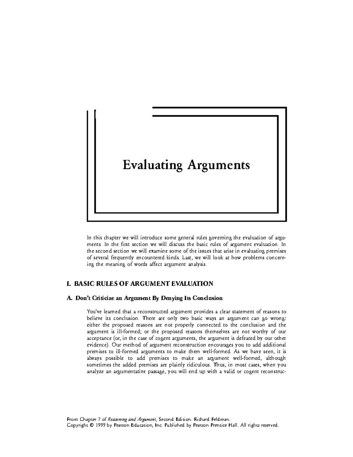 Evaluating Arguments: Key Principles and Example Analysis (PHIL 101 ...