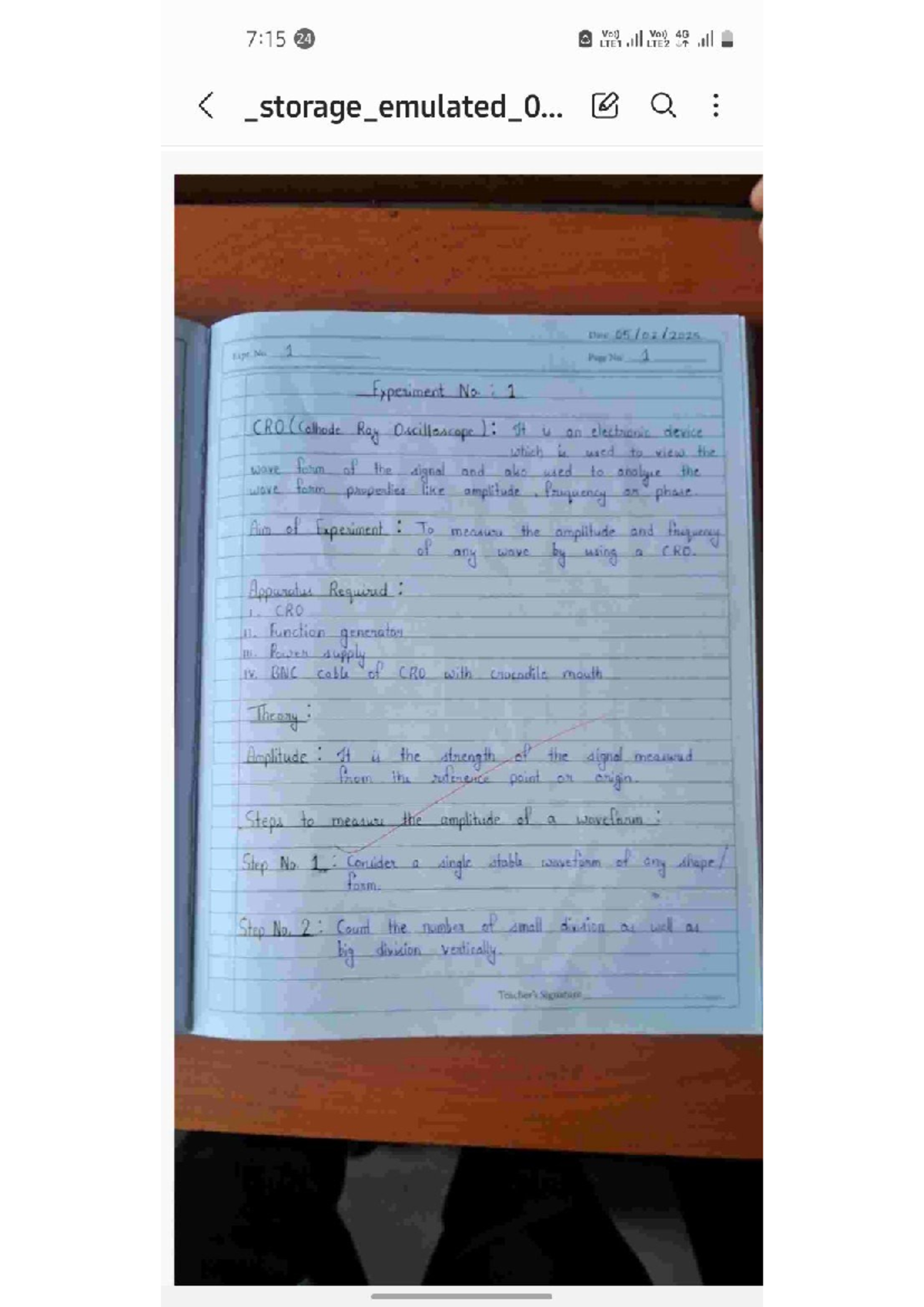 CRO Experiment No. 1: Measuring Amplitude & Frequency - Studocu