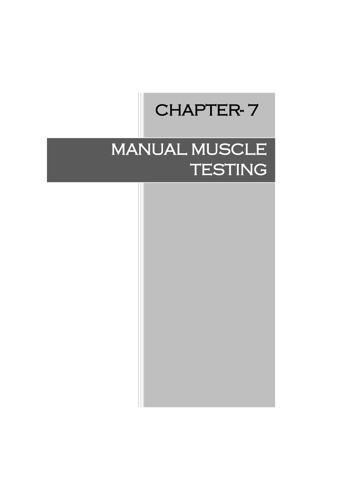 MMT 202510141141: Chapter 7 - History & Principles of Manual Muscle ...