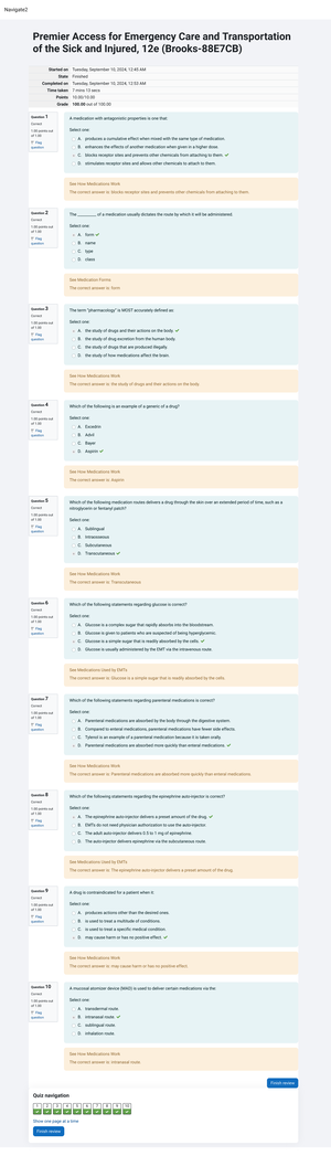 Chapter 14 Quiz Attempt review Navigate 2 - Premier Access for ...