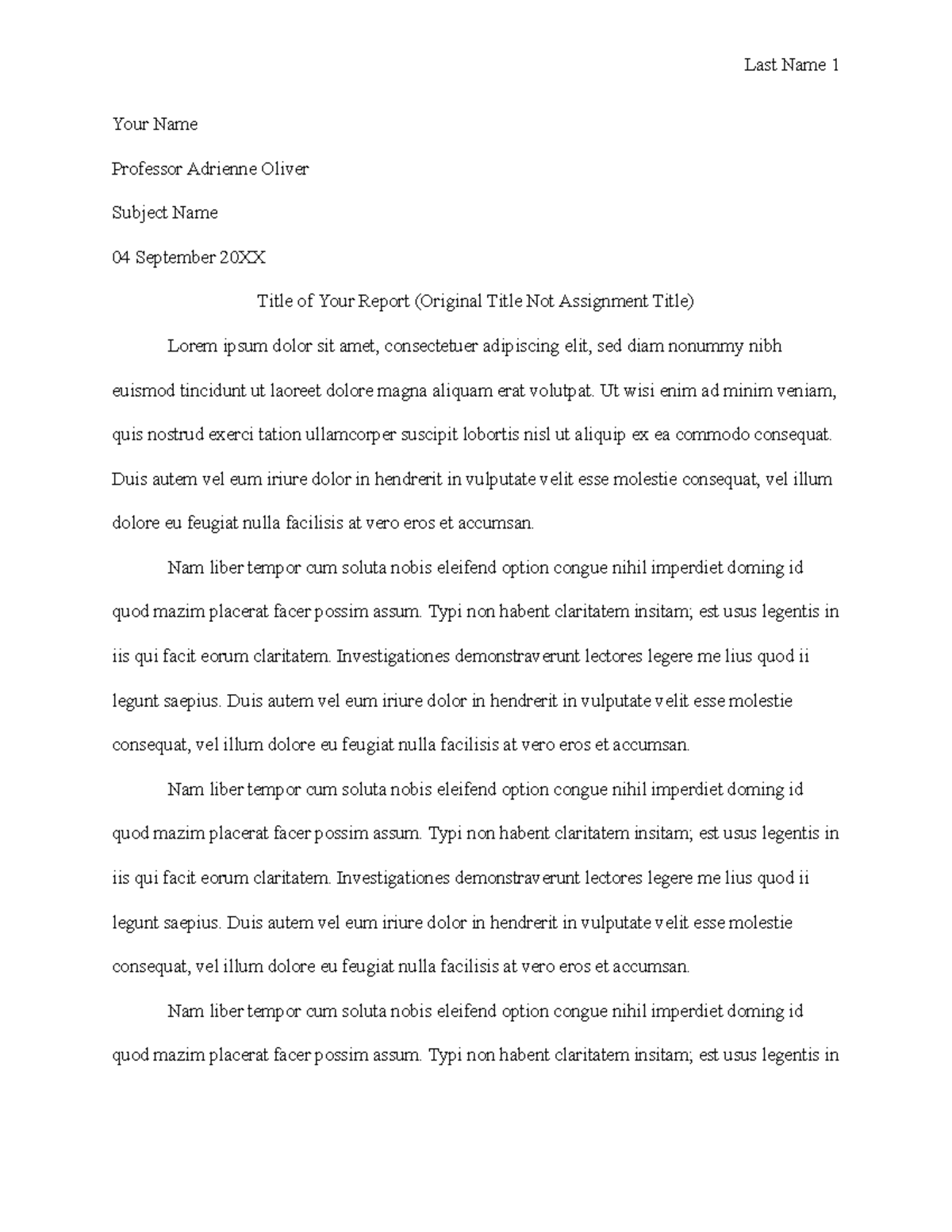 MLA Template: Correct Formatting for Essays (20XX) - Studocu