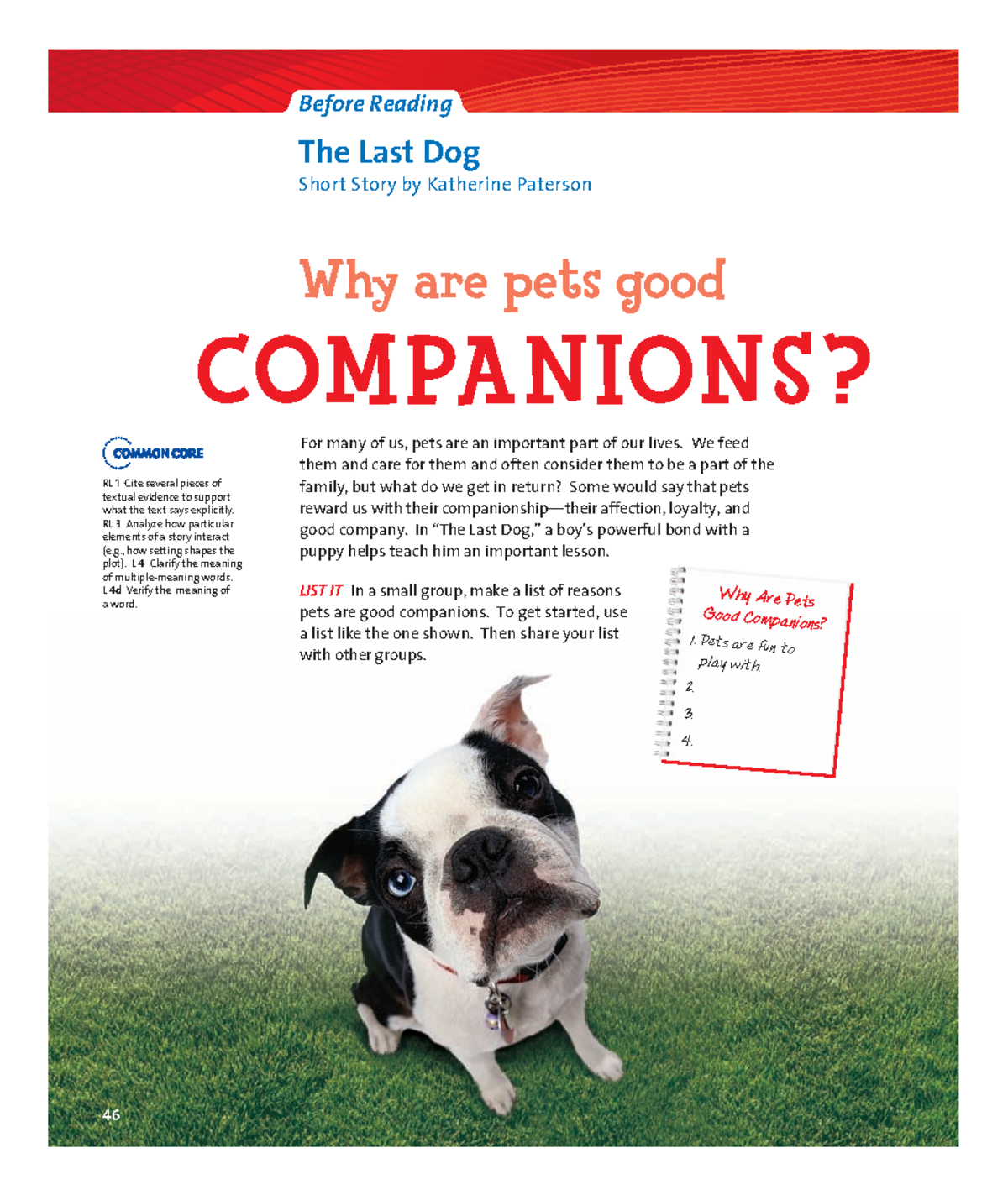 The Last Dog: A Companion's Role in Katherine Paterson's Story - CC ...