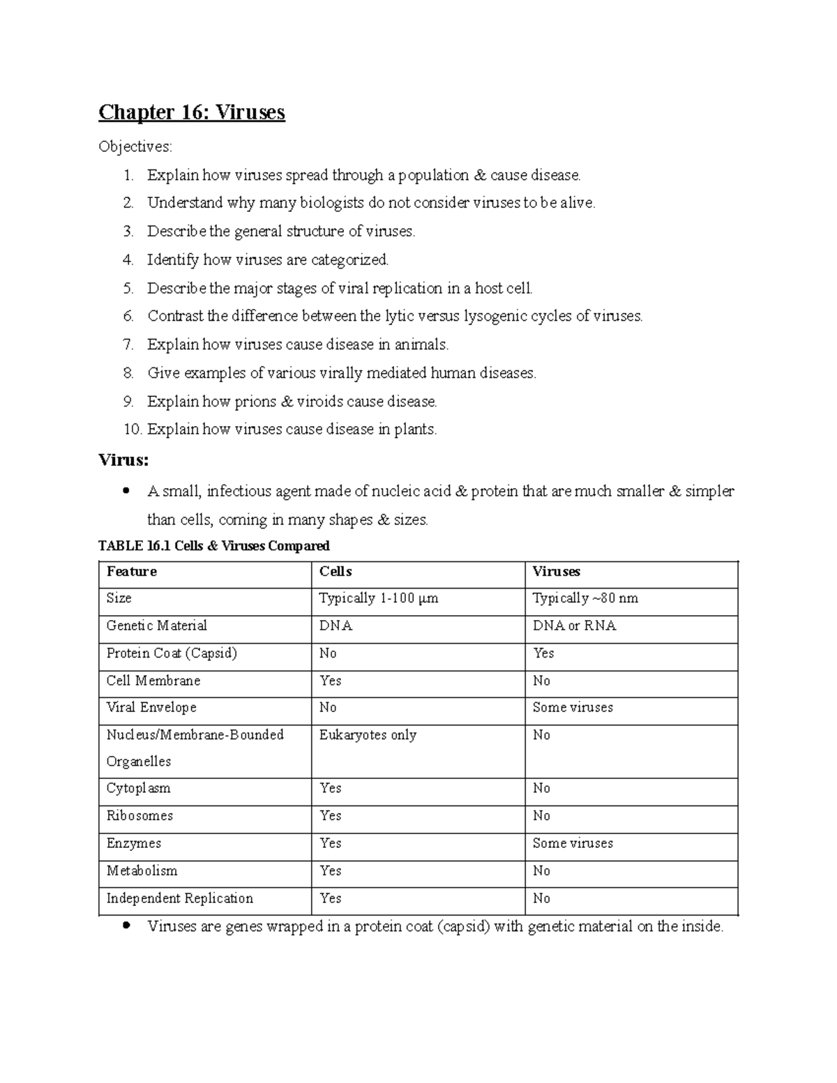 Chapter 16: Viruses - Structure, Replication, and Disease Mechanisms ...
