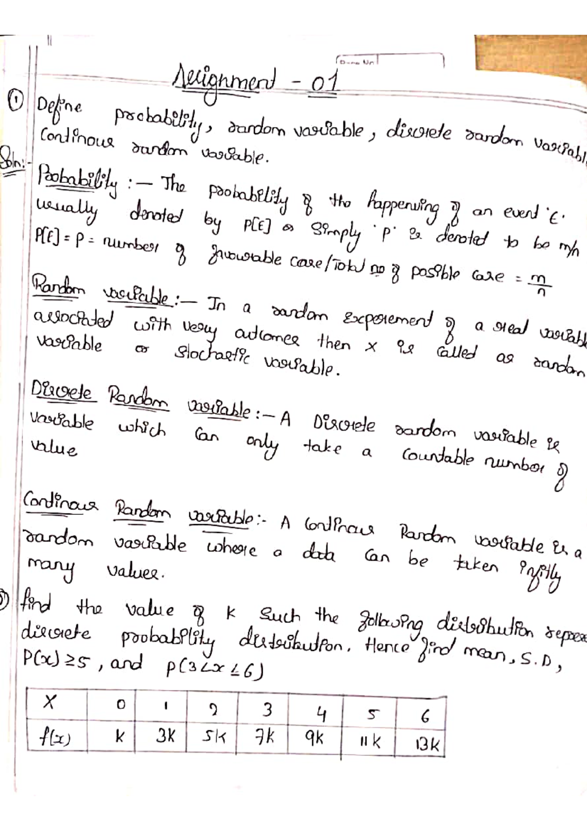 Probability and Random Variables: Concepts and Calculations (MATH 101 ...