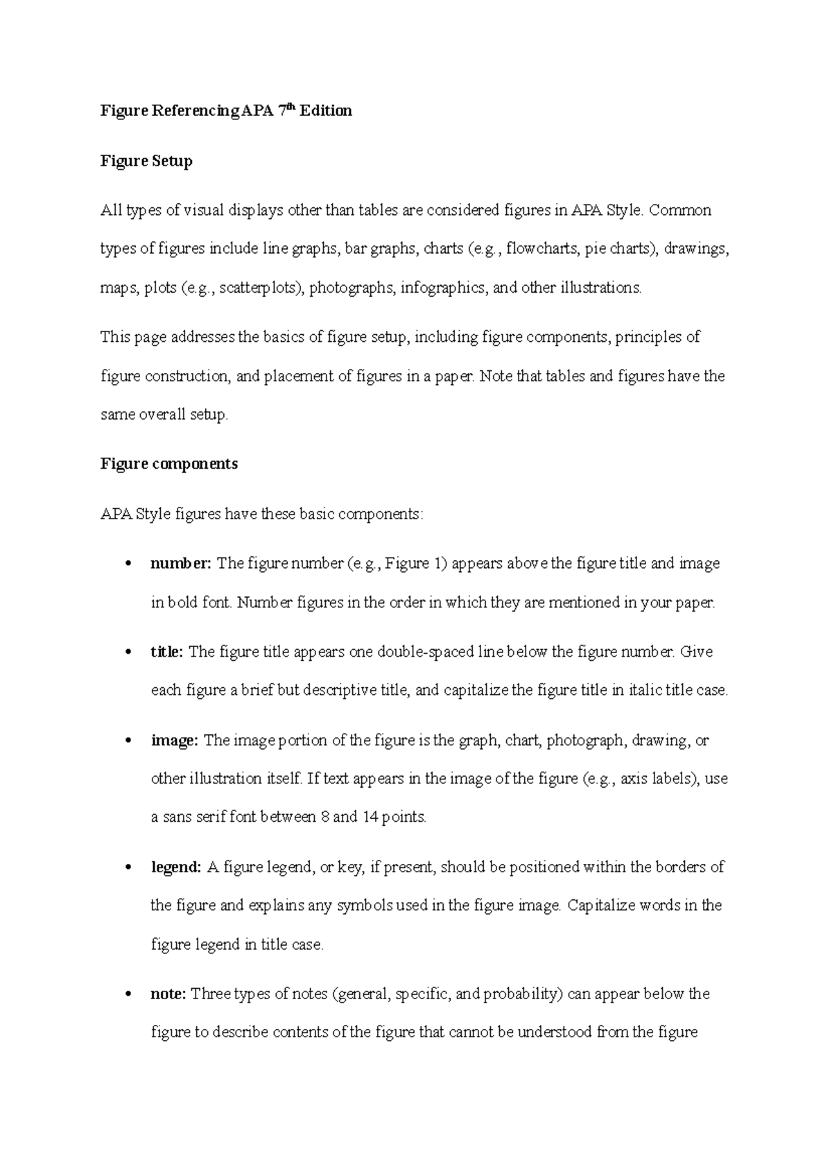 APA 7th Figure Referencing Setup & Components Guide - Studocu