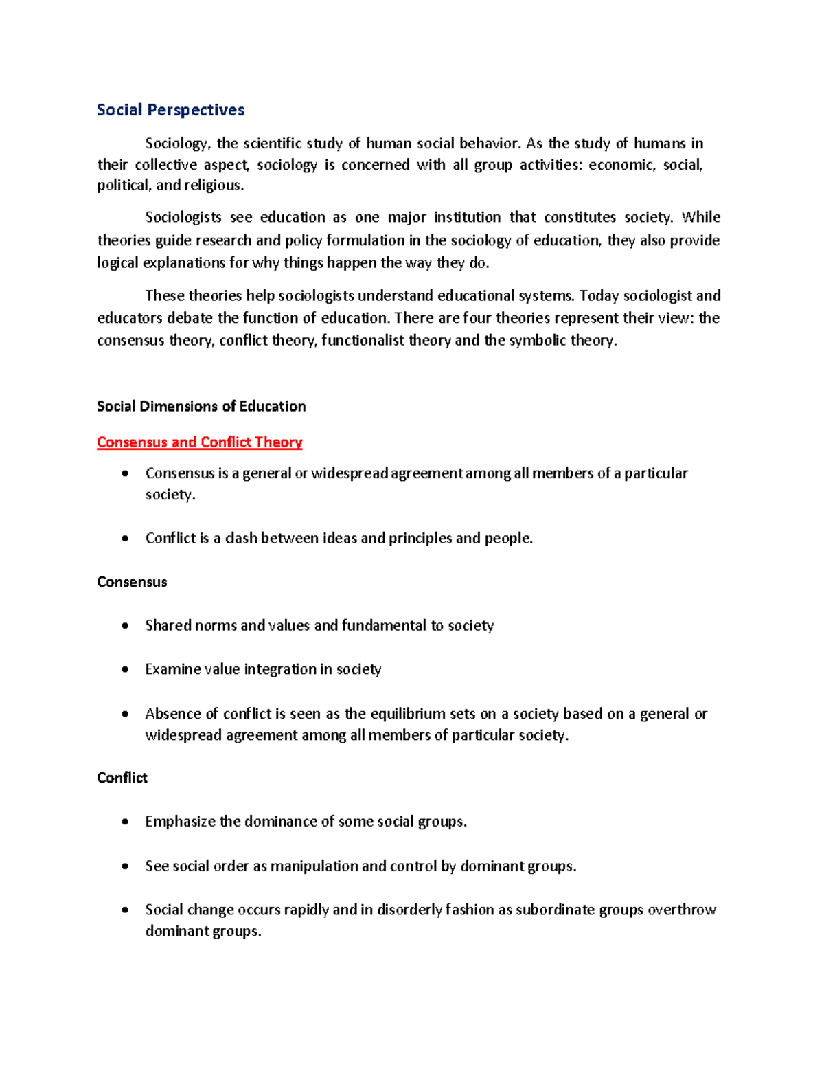 Social Perspectives - Social Perspectives Sociology, the scientific ...