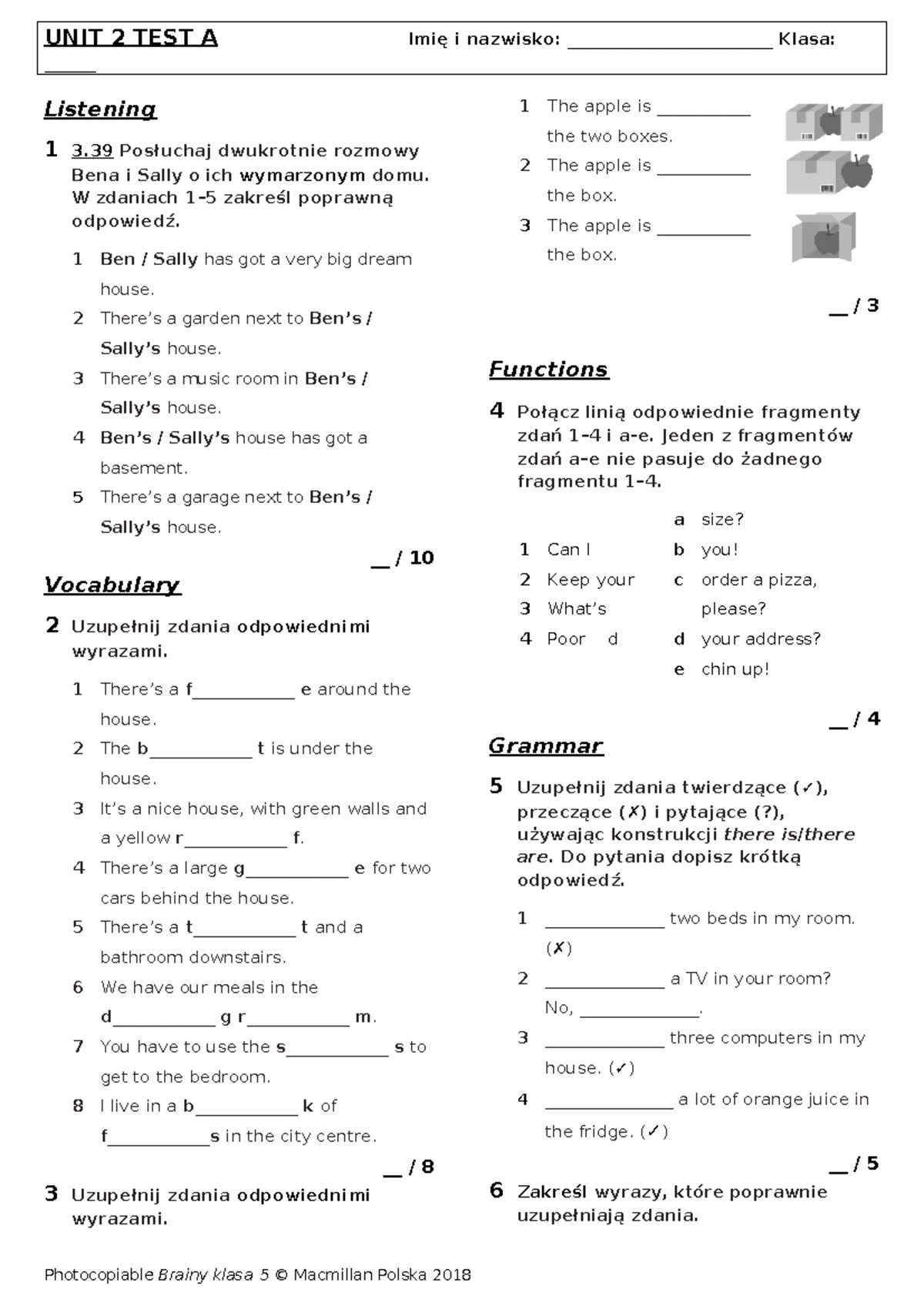 695339712 Together kl4 U8 Unit Test Listening and Vocabulary Support ...