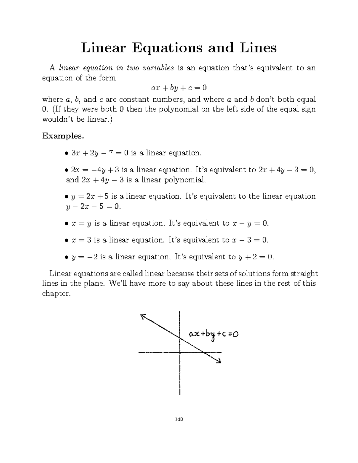 Teste - Math linear equation - Linear Equations and Lines A linear ...