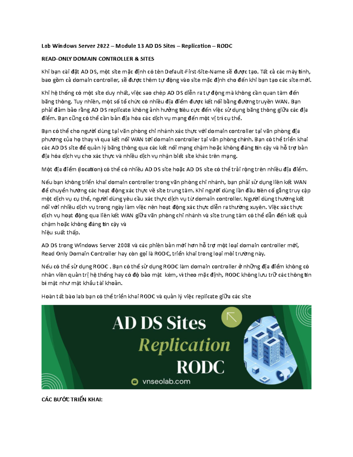 Lab Windows Server 2022 - Module 13: AD DS Sites & RODC Replication ...