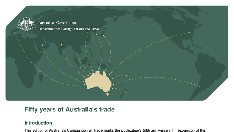 Fifty Years of Australia's Trade: Trends and Changes in Composition ...