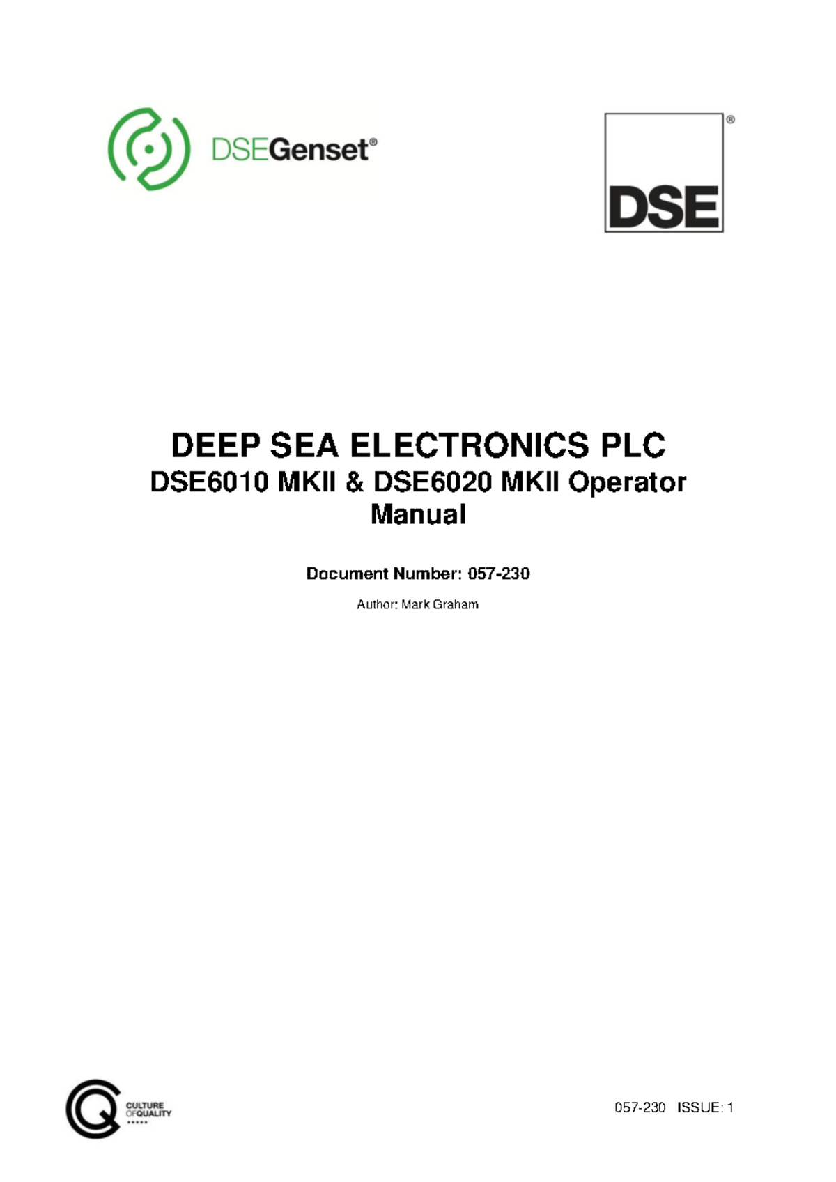 DSE6020 MKII Operator Manual - Installation and Operation Guide - Studocu