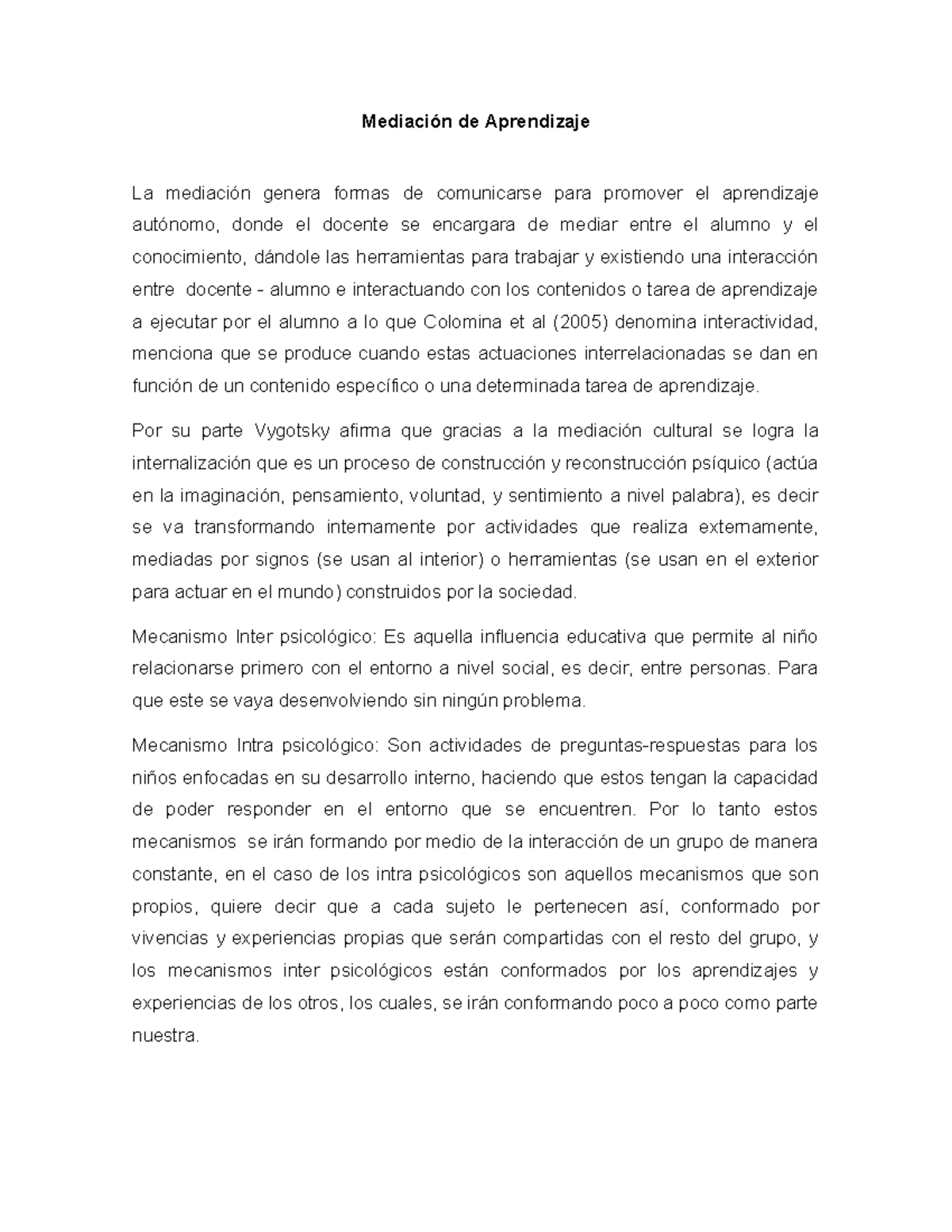 MRME Mediación: Estrategias para fomentar el aprendizaje autónomo - Studocu
