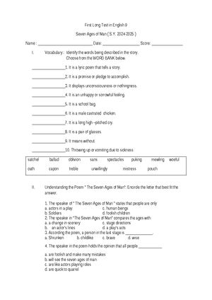 Bequethal Ceremony Script - DNHS BEQUEATHAL CEREMONY 2024 INTRODUCTION L: Good evening ... and ...