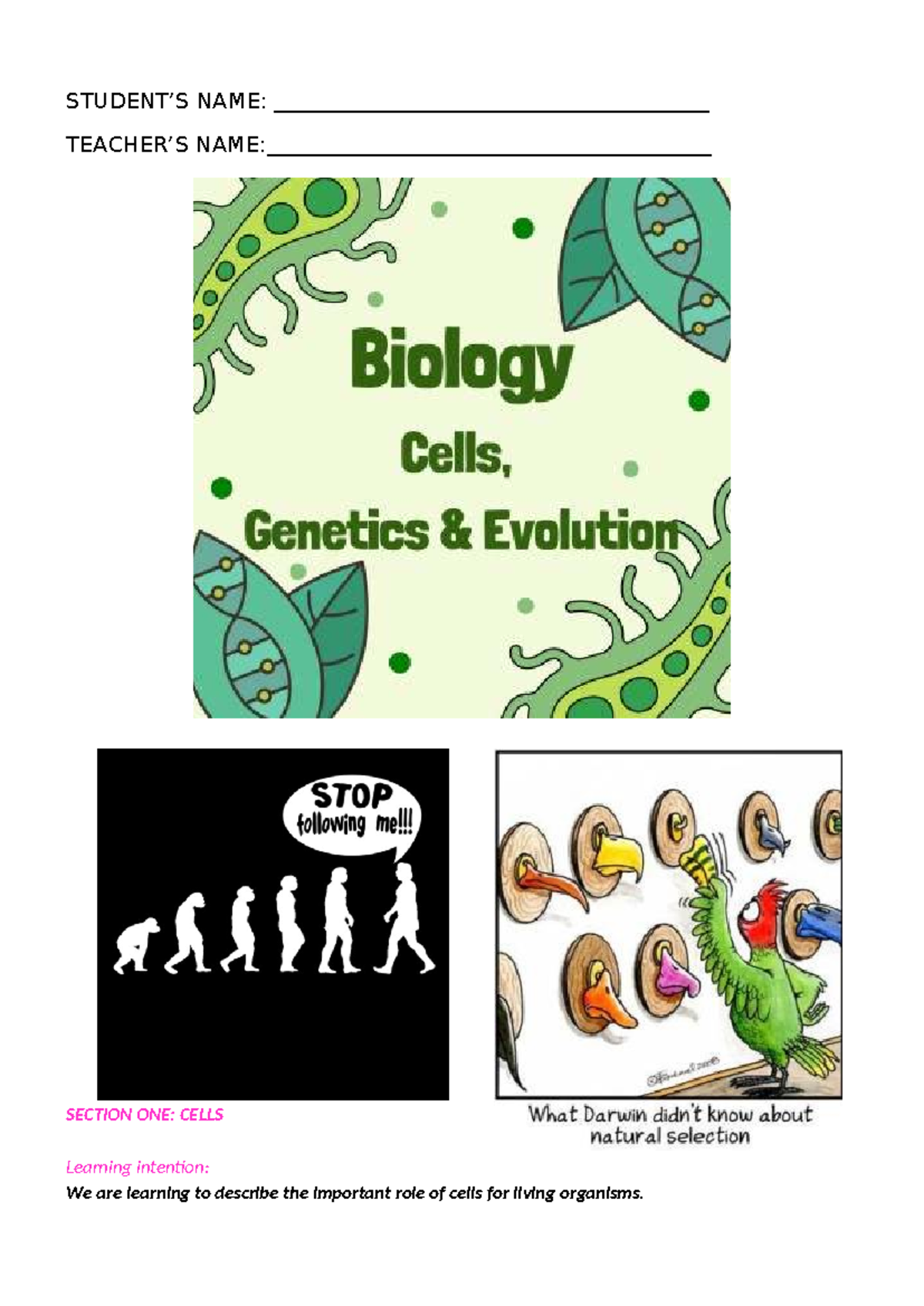 BIOLOGY 101: Cells, DNA, and Inheritance Study Guide - Studocu
