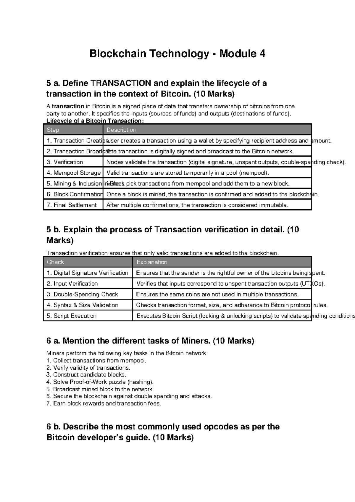 Blockchain Technology Module 4 - Transaction Lifecycle & Smart ...