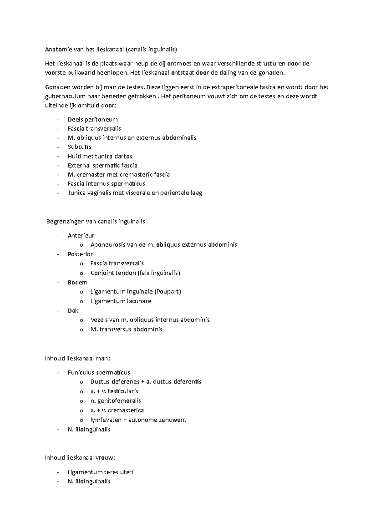Anatomie van het lieskanaal+ liesbreuk - Anatomie van het lieskanaal ...