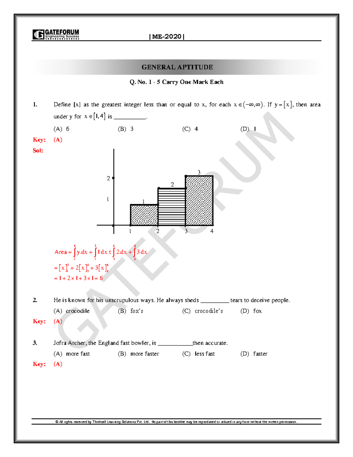 GATE 2020 General Aptitude Questions and Solutions - Studocu