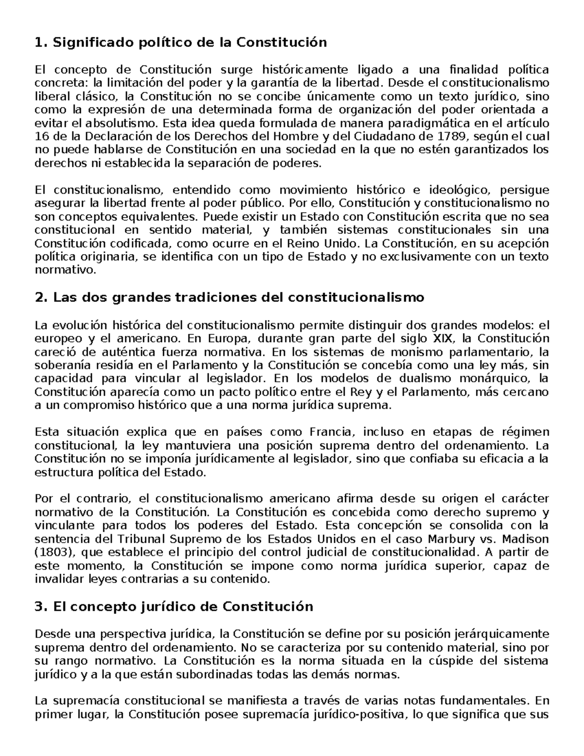 Derecho Constitucional: Significado y Supremacía de la Constitución ...