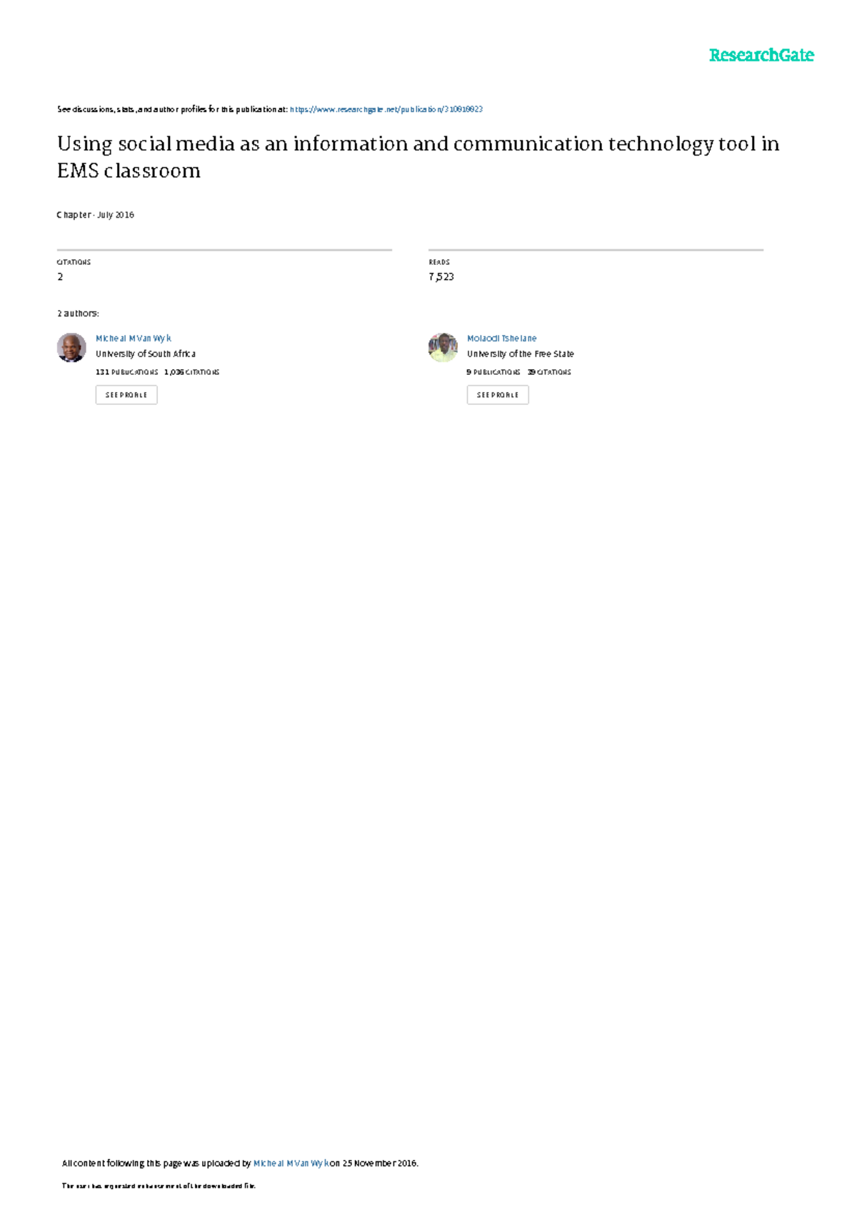 Integrating ICT in EMS Teaching: Utilizing Social Media in Classrooms - Studocu