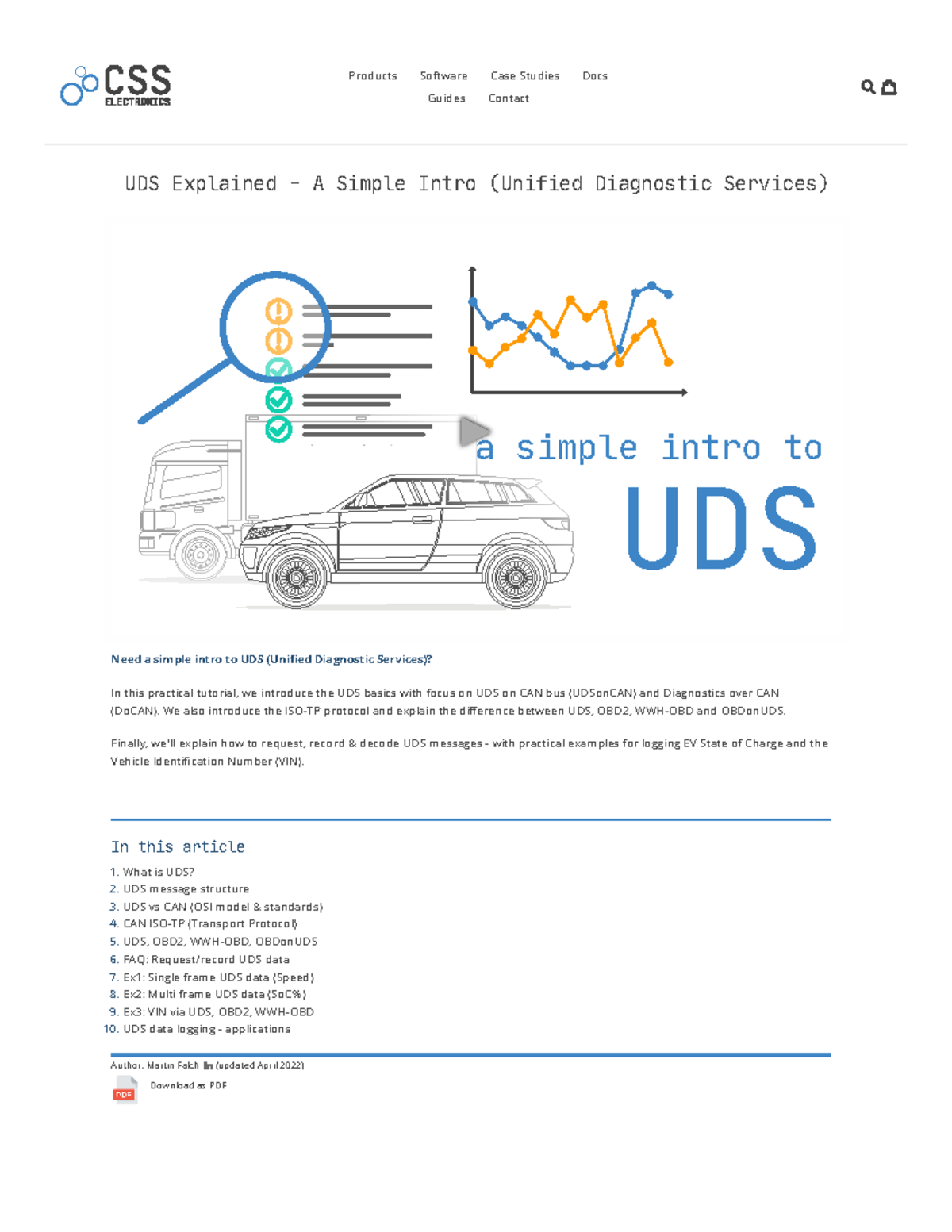 UDS Explained - A Simple Intro (Unified Diagnostic Services) – CSS Electronics - Need a simple ...