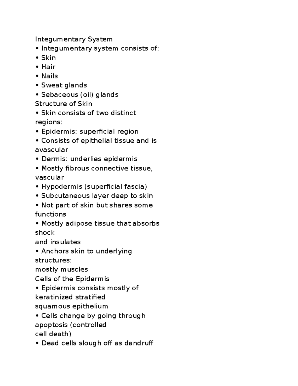 Integumentary System (BIO 101): Overview of Skin, Hair, and Glands ...