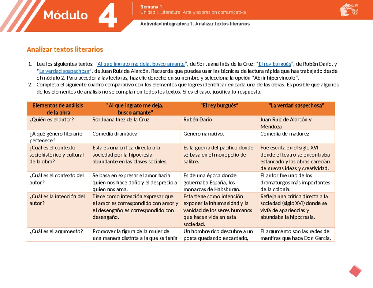 Actividad integradora 6 semana 3 modulo 9 - Actividad integradora 6 ...