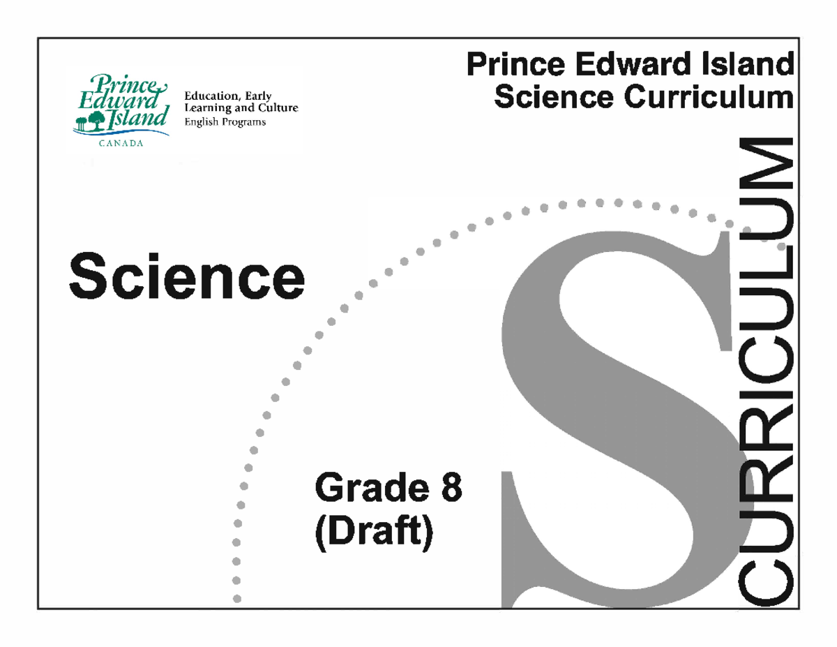 Grade 8 science curriculum guide - Science ...