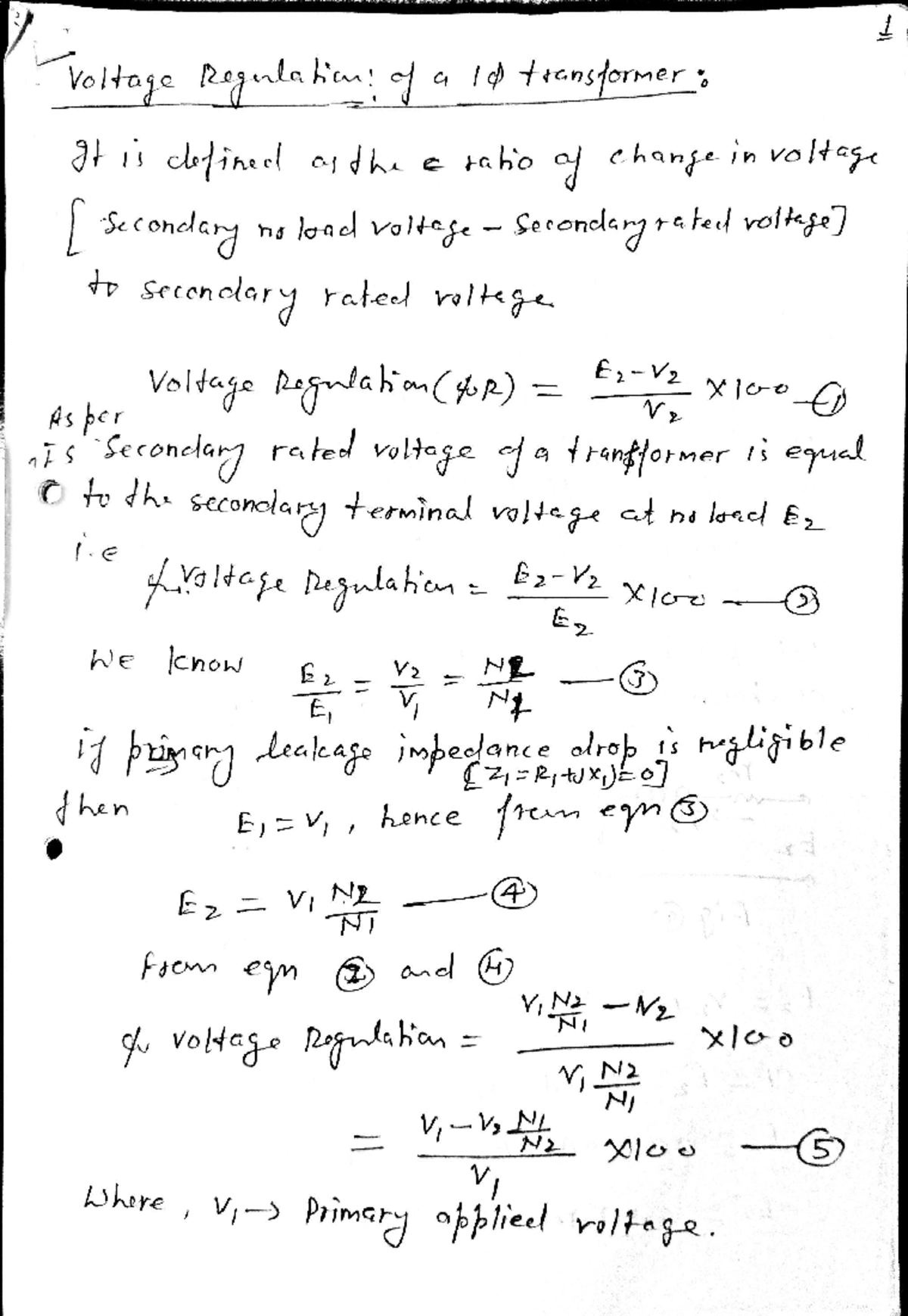 Handwritten Notes on Transformer Concepts & Applications - Studocu