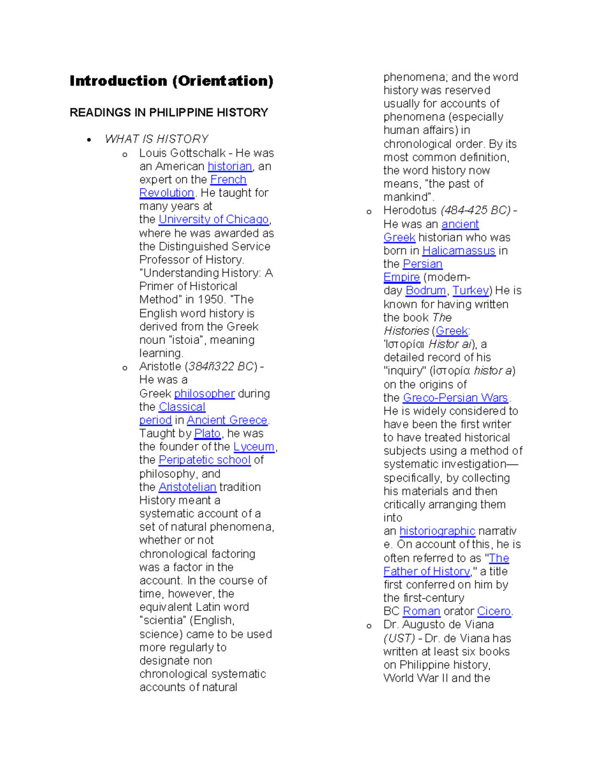 RPH Reviewer(coverage) - Introduction (Orientation) READINGS IN ...