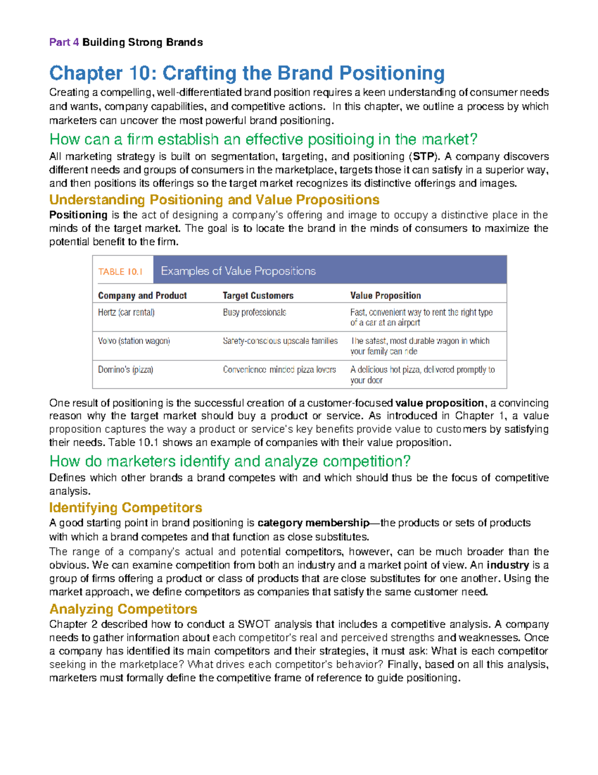 Chapter 10 - summary of CH10 - Marketing Management - Chapter 10 ...