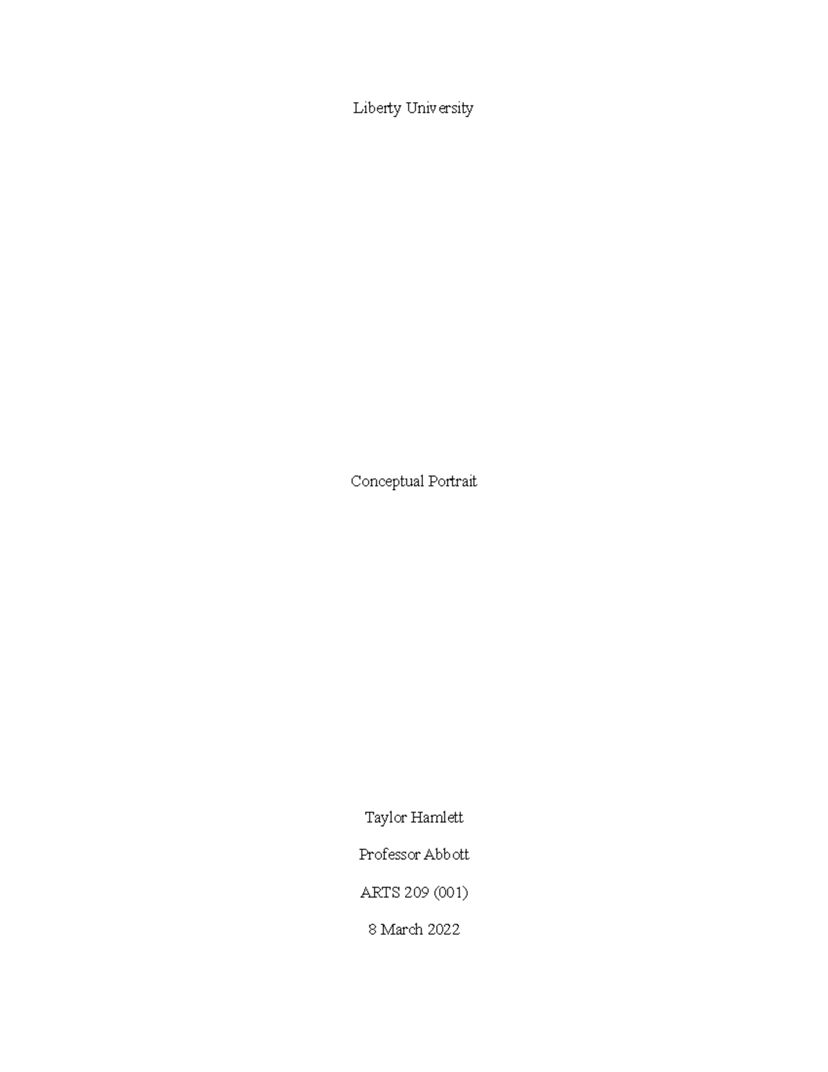 Conceptual Portrait - Liberty University Conceptual Portrait Taylor ...