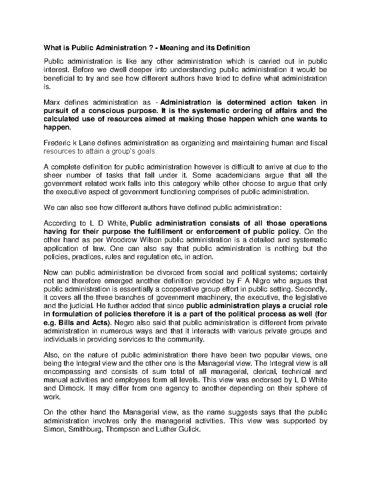 MPA Final Exam Reviewer: Key Concepts in Public Administration - Studocu