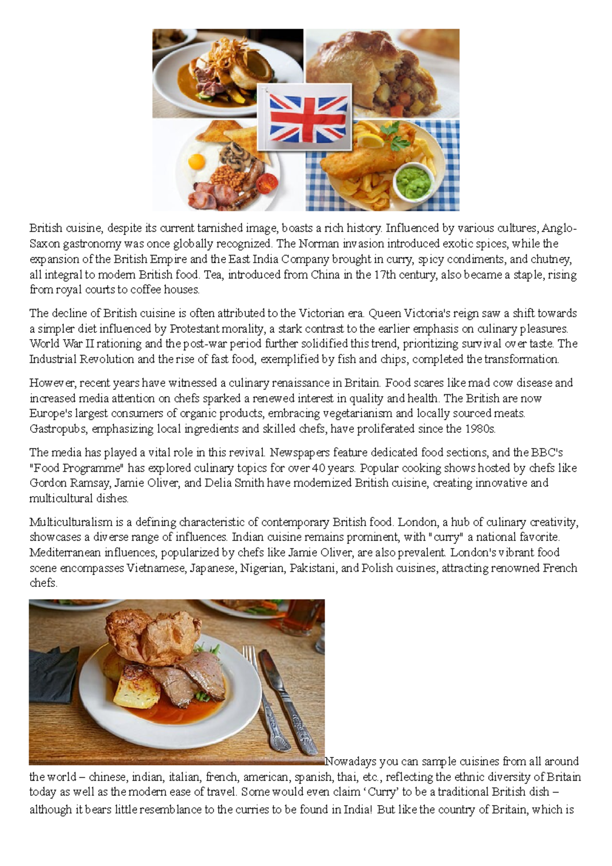 The Evolution of British Cuisine: A Culinary Journey Through History ...