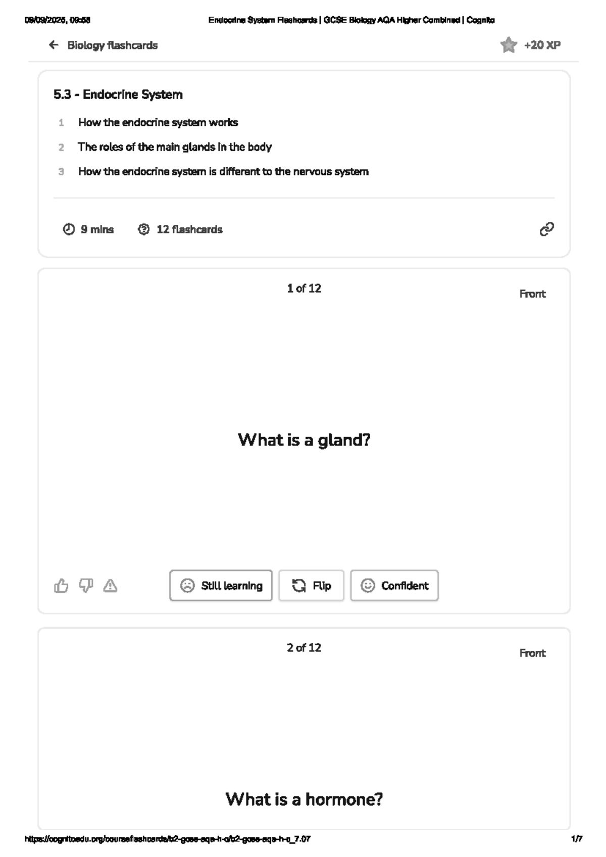GCSE Biology AQA Higher Combined: Endocrine System Flashcards - Studocu