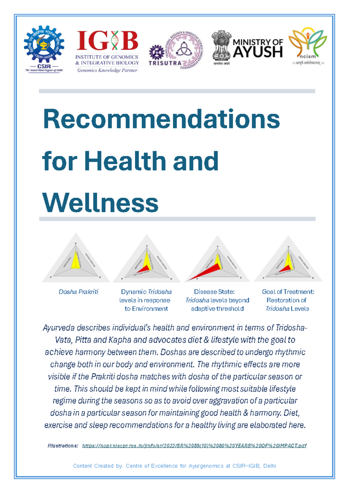 Vata-Pitta-Kapha (Mixed) Lifestyle Recommendation Flyer Ncism ...