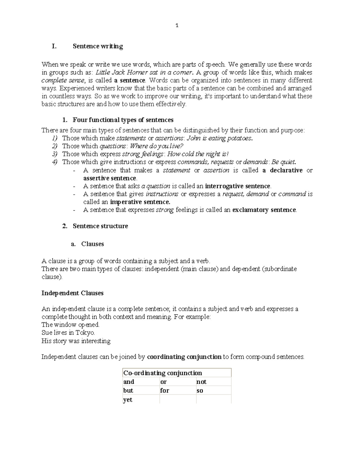 Sentence Writing, Punctuation, and Capitalization Notes (ENG 101) - Studocu