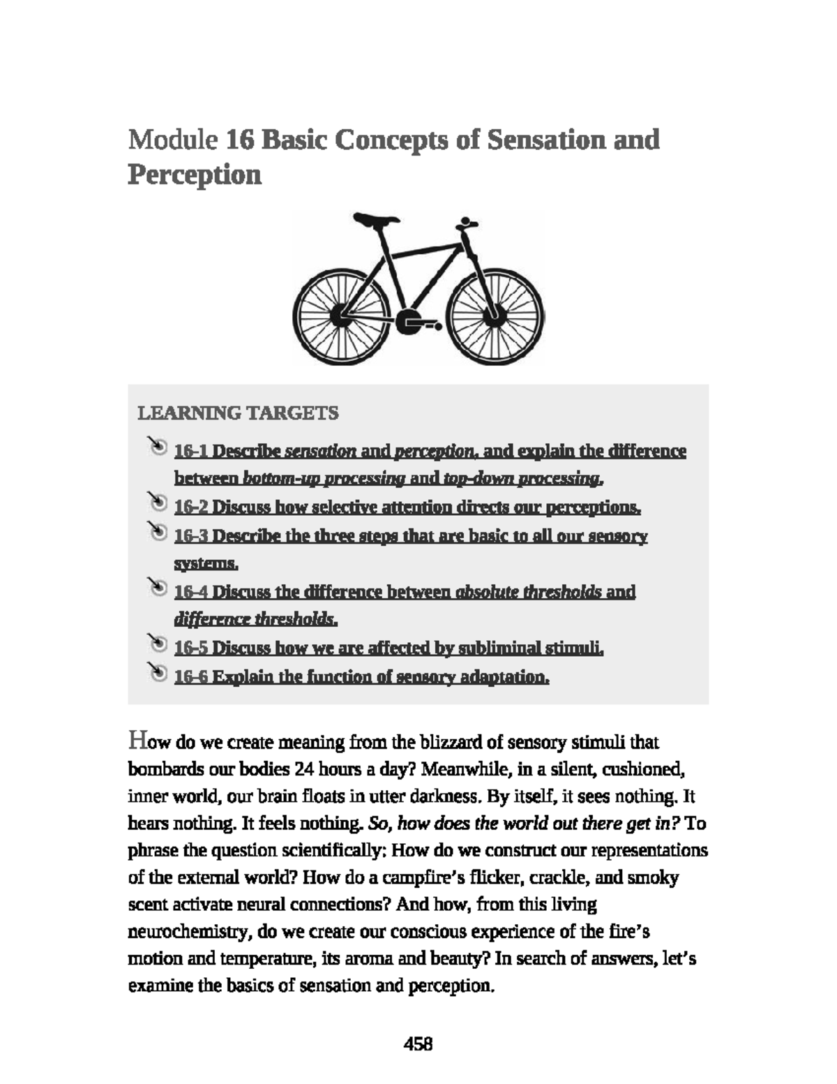 AP® Psychology Module 16: Sensation and Perception Concepts - Studocu