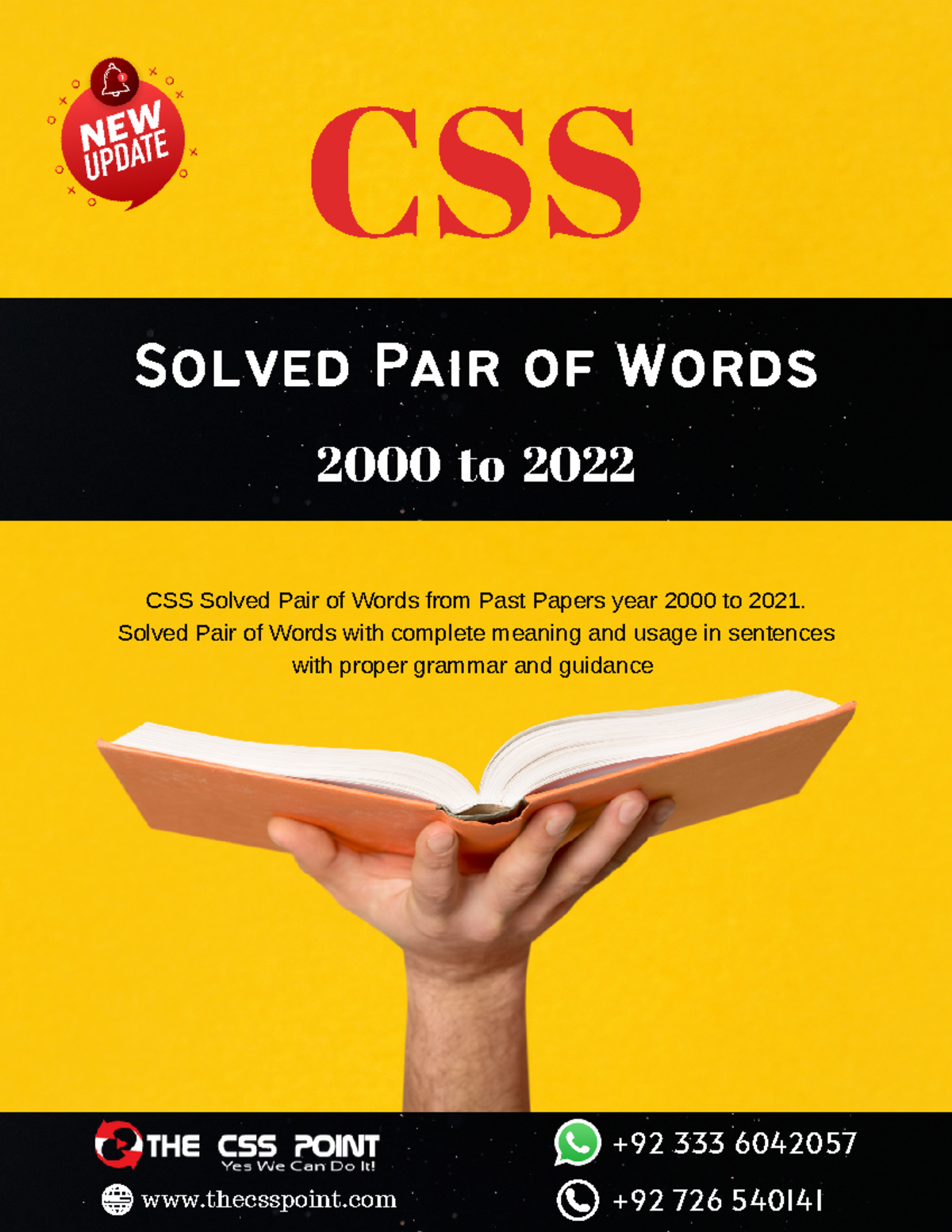 CSS Solved Pair of Words Edition 2022 Updated - CSS Solved Pair of Words from Past Papers year ...